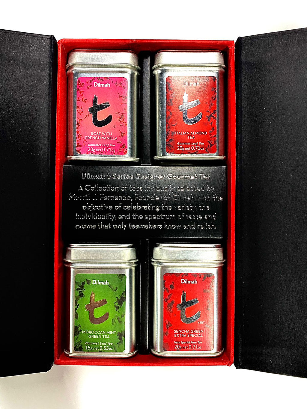 T-series Tin Caddy mini Gift Box - 4 Gourmet Caddys – Dilmah UAE Shop