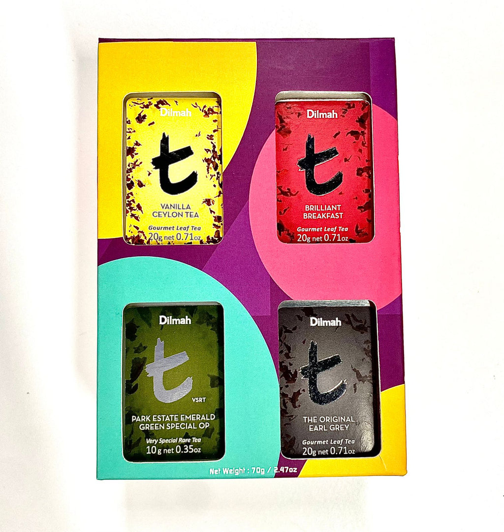 t-Series Tin Caddy Gift Box - 4 Caddys – Dilmah UAE Shop